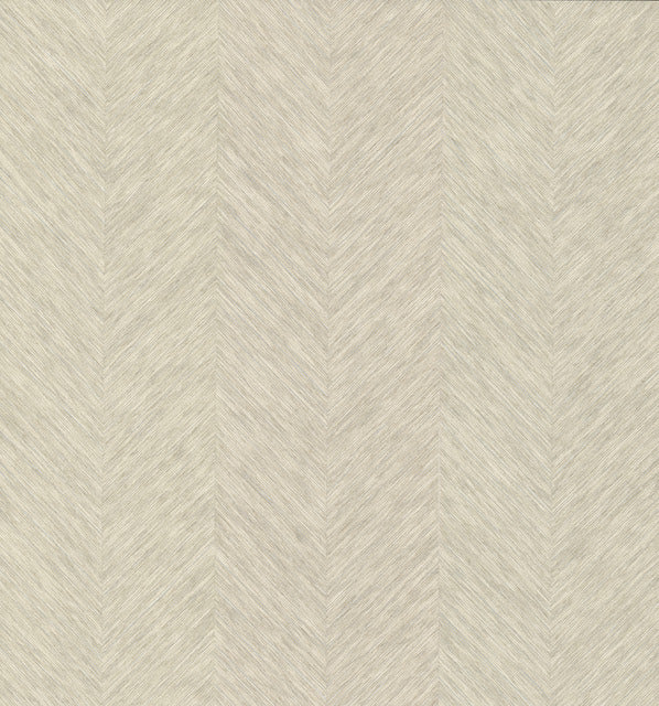 York Wallcoverings BO6607 Metallic Chevron Cream Wallpaper